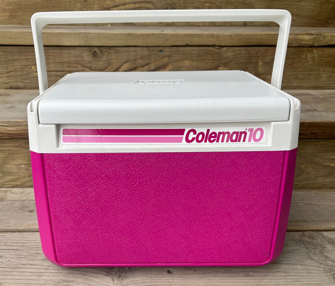 Vintage Pink Coleman 10 Lunch Box Cooler Camping Supplies Outdoor ...