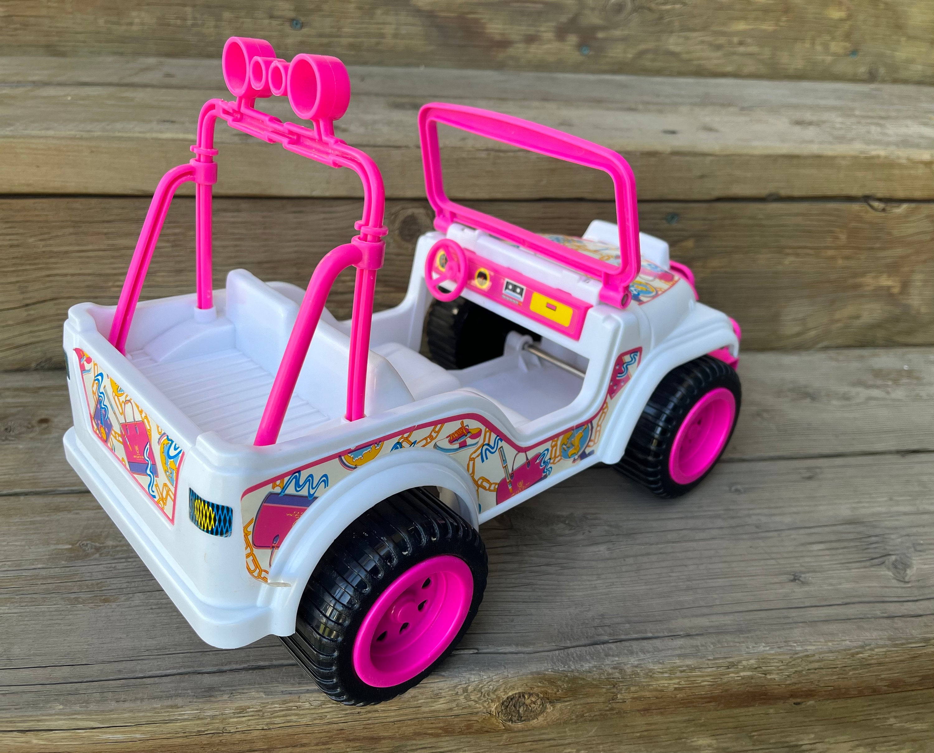 Vintage 1987 Beach Blast Beach Buggy White and Pink Arco Barbie Jeep - Etsy