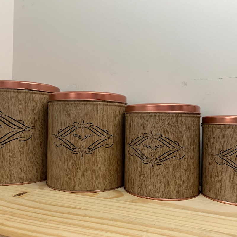 Tin Canisters - Etsy