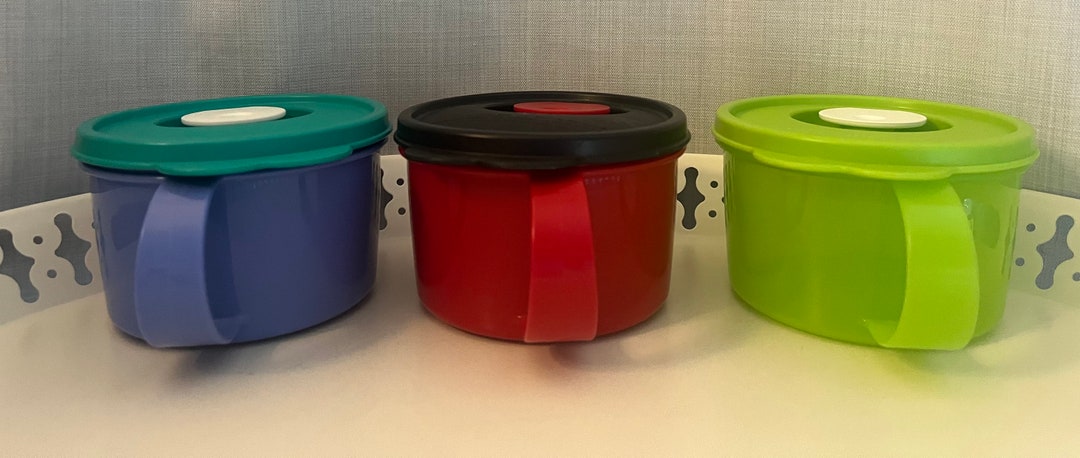 Vintage Tupperware Soup Mugs Crystal Wave #4, 16oz, 3155B/3156A. Choose ...