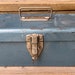 Vintage Patina Blue Metal Toolbox Beach Industries Smith Falls Ontario ...