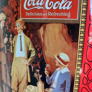 Vintage Large Round Coca-cola Tin Party PAC Gourmet Popcorn Advertising ...