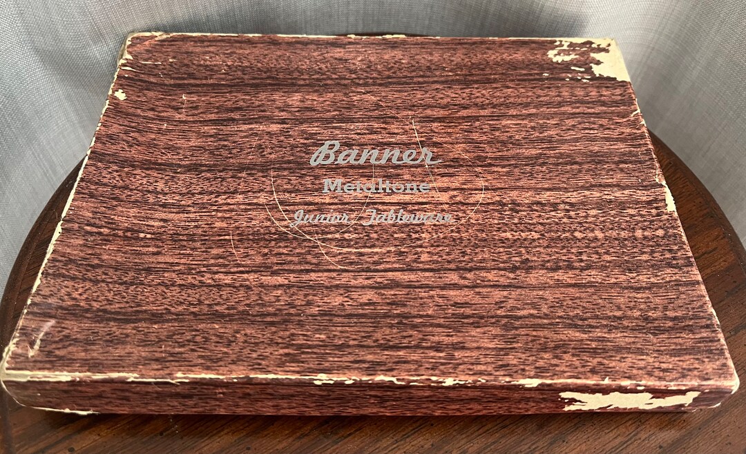 Vintage Banner Metaltone Junior Tableware Set Pretend Play Silverware ...