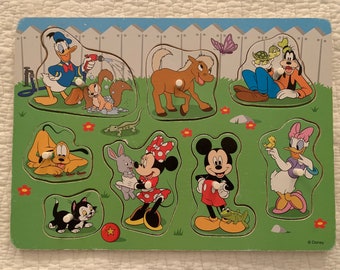 Wooden Mickey Mouse Puzzle - Etsy