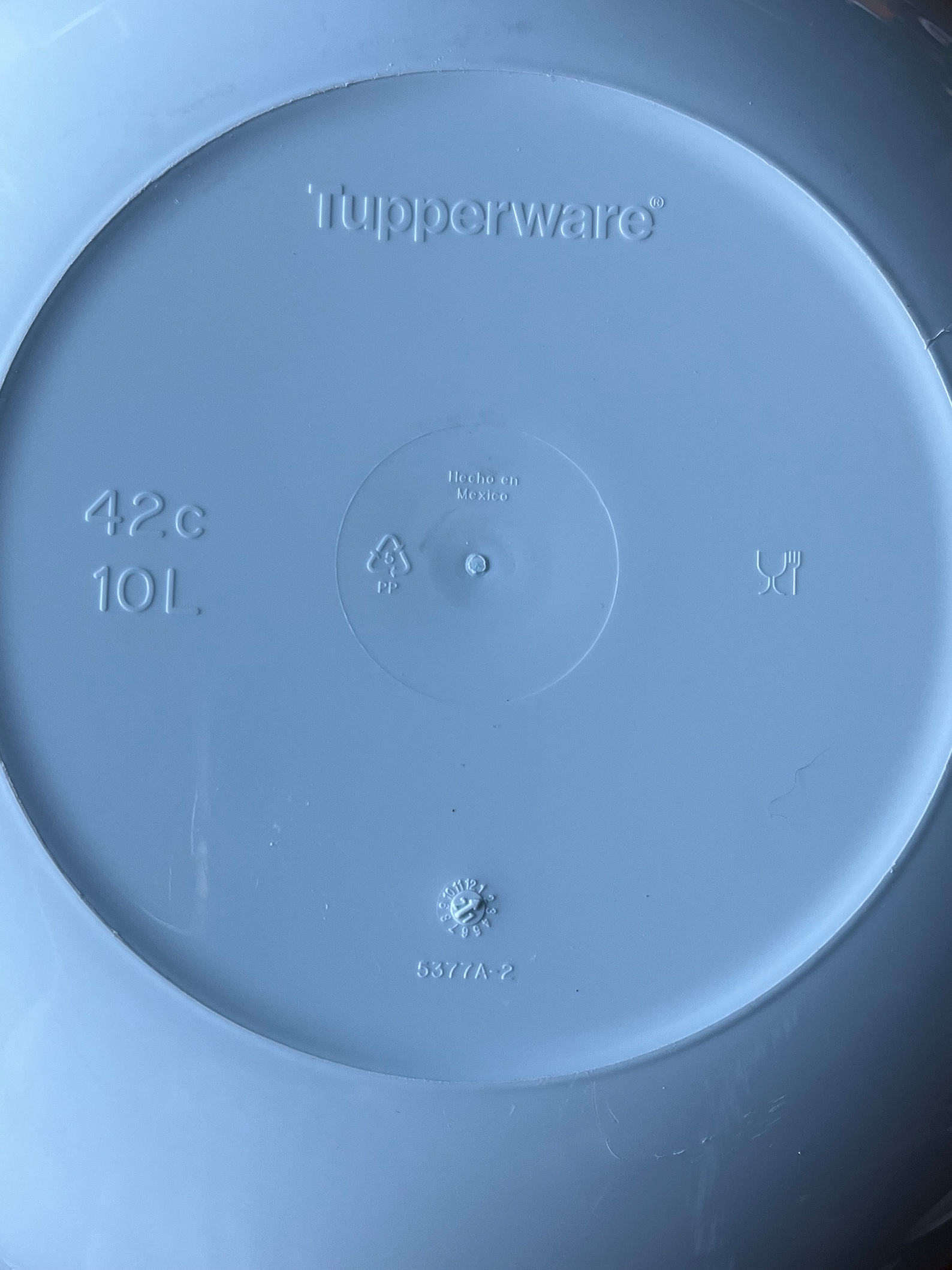 Tupperware Thatsa Mega Bowl Turquoise Blue 42cups, / 10L, 5377A-2 With ...