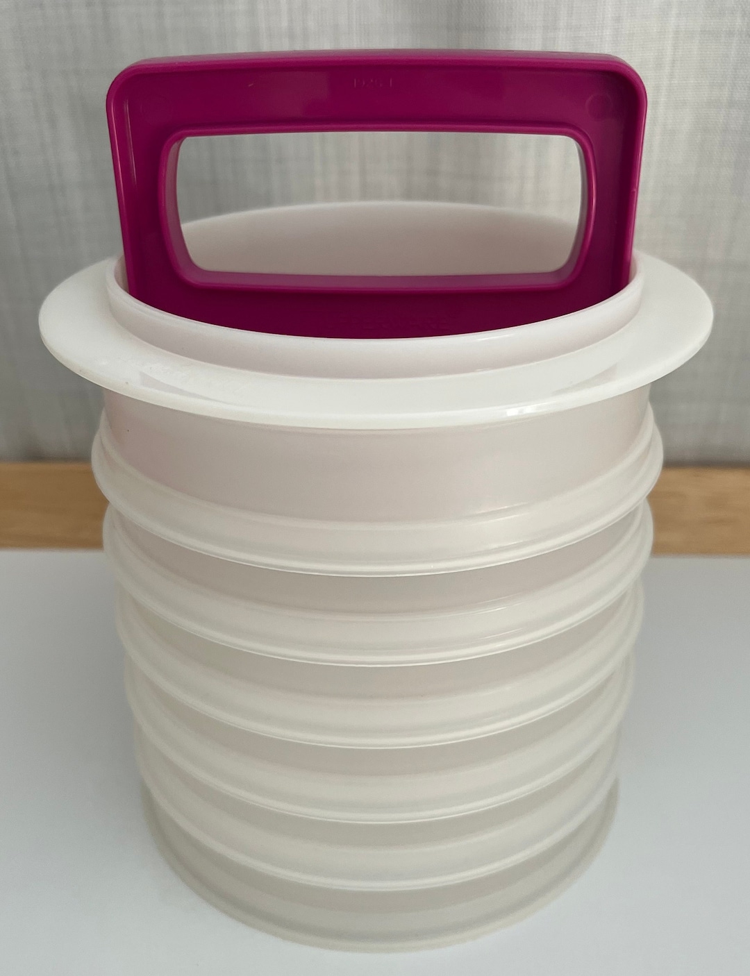 Vintage Tupperware Hamburger Maker 8 Pieces White and Purple - Press ...