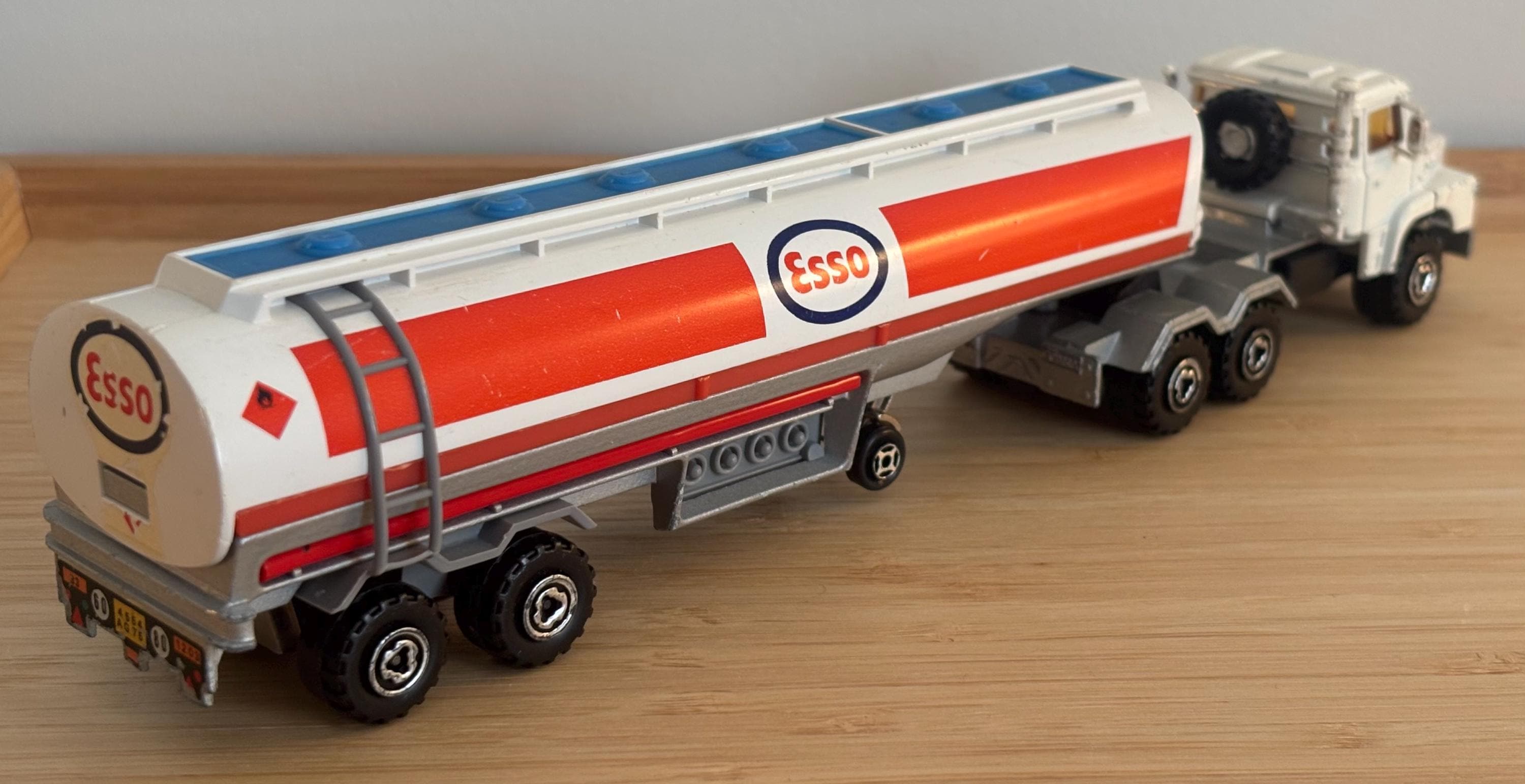 Vintage Majorette Esso Tanker Truck & Trailer Toy Vehicle Made in ...