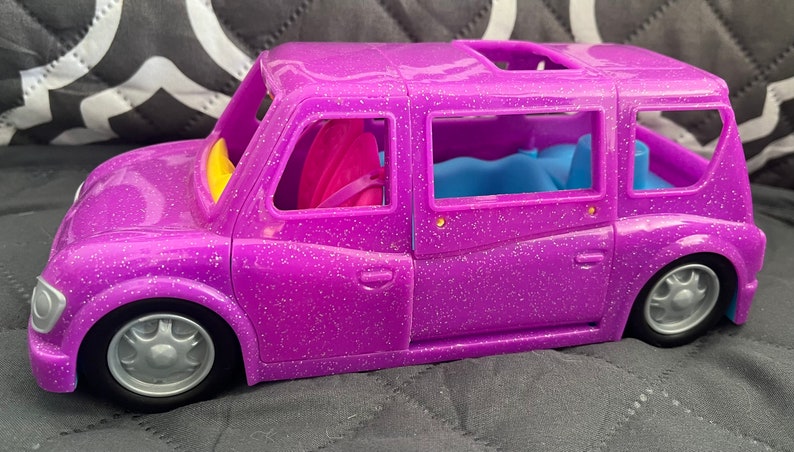 Polly Pocket Sparkling Purple Mobile Makeover Limo Fiesta Toy Car for ...