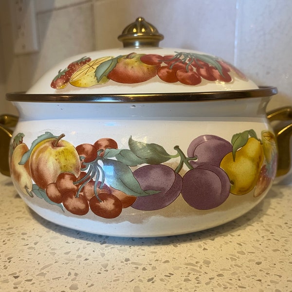 Enamel Pot With Lid - Etsy