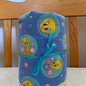 Vintage Looney Tunes Tweety Bird Quilted Baby Blanket, 32”x42” Warner ...