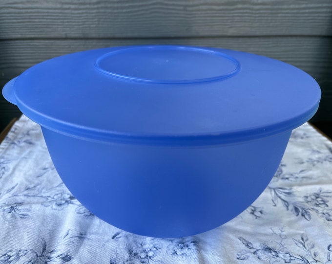 Vintage Blue Tupperware Impressions Series Storage Bowl 3091B 4.3L With ...