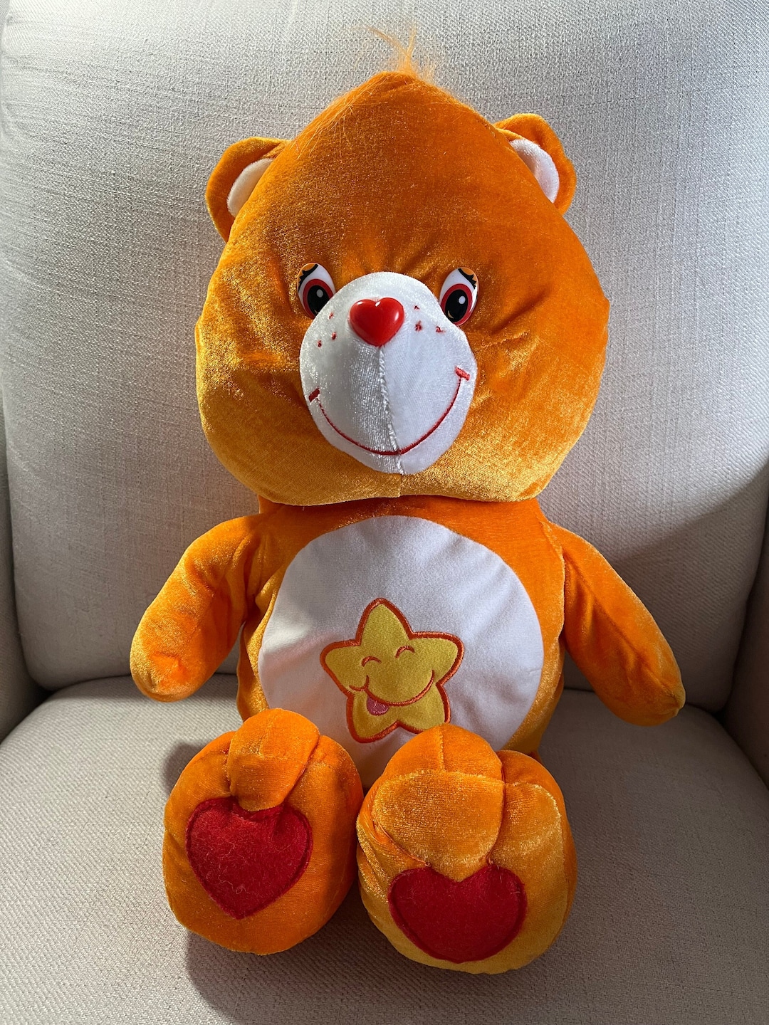 Vintage 2005 Orange Laugh a Lot Care Bear Plush Toy Ganz Nanco - Etsy