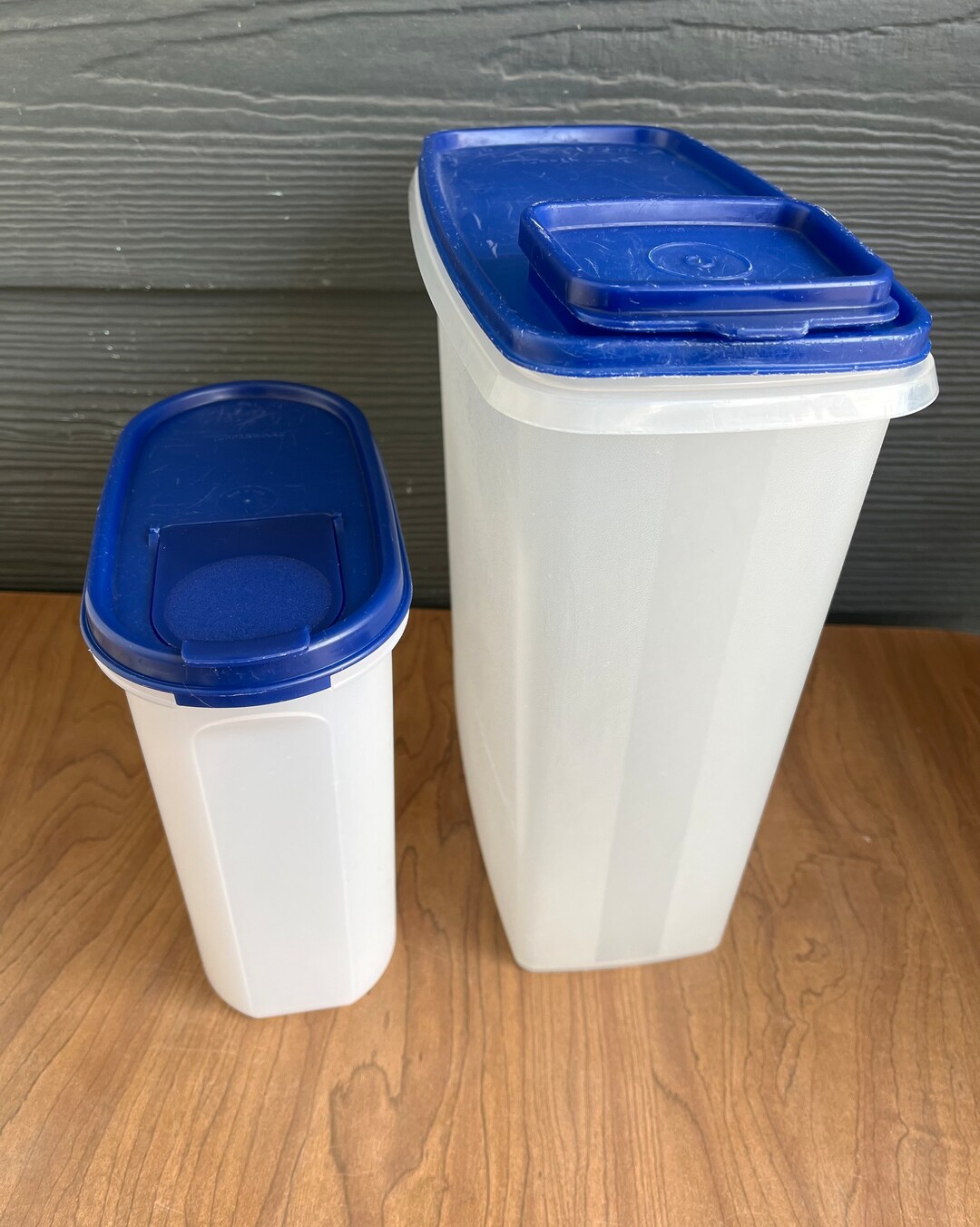 Vintage Tupperware Modular Mates Storage Containers With Navy Blue Pour ...