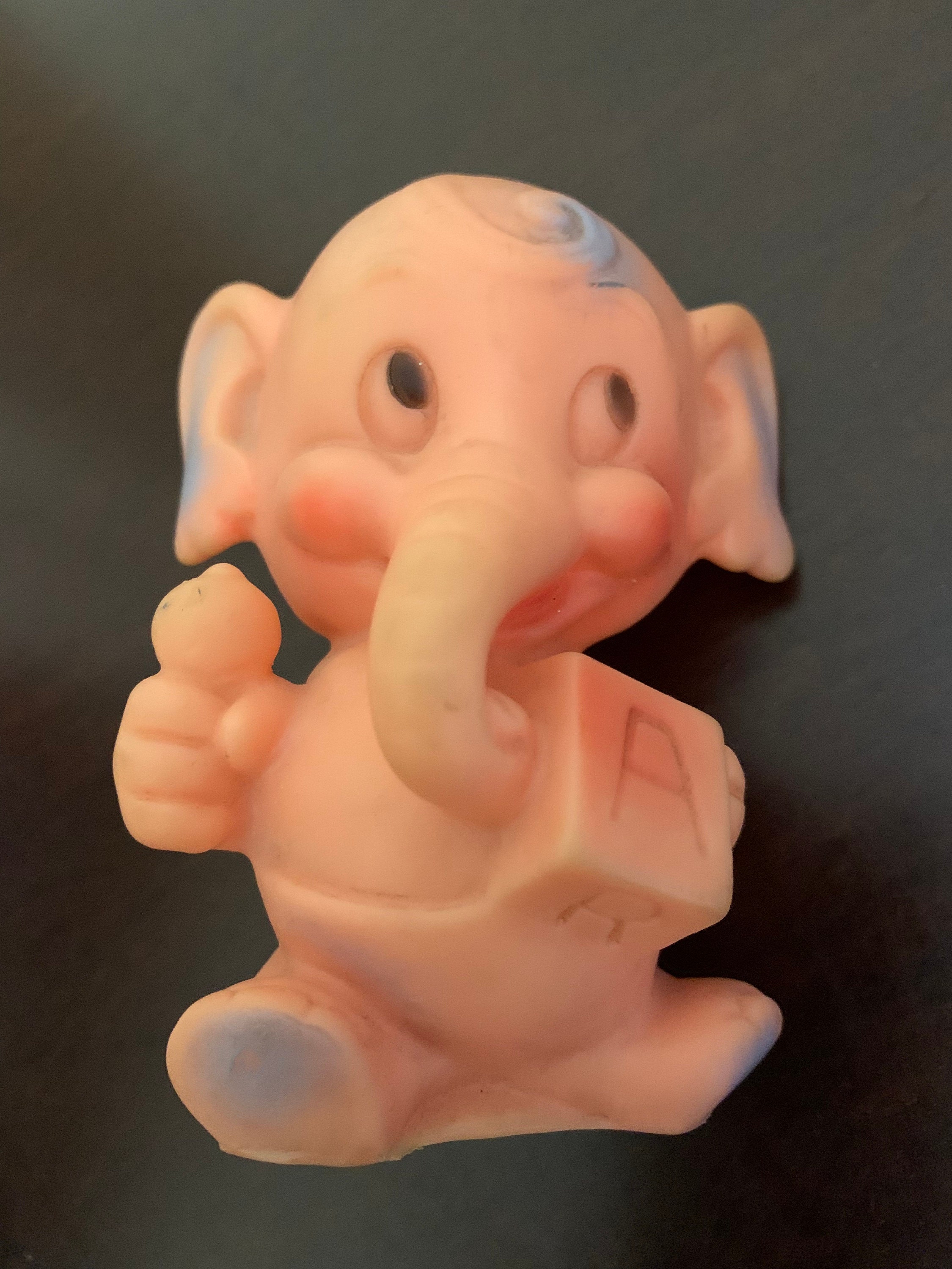 Kitschy 1960s Pink Tilly Toys Vintage Rubber Elephant Made in - Etsy