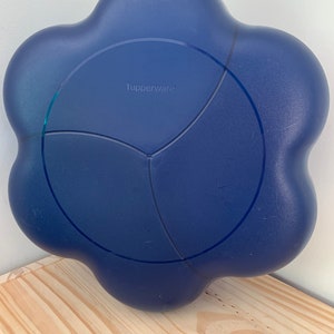Vintage Blue Tupperware 14” Chip and Dip Tray Set 4624A-1 With Lid ...