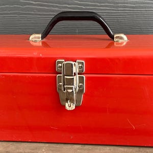 Vintage Mastercraft Red Toolbox With Removable Tray Metal Tool Box Made ...