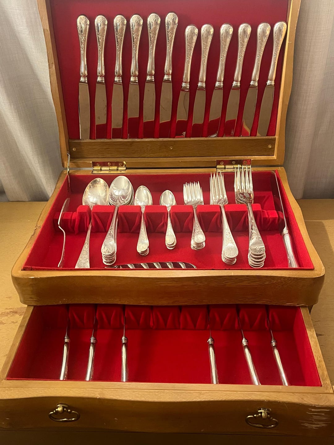 Birks Regency Silver Plate Silverware Set “queen Mary” Set of 6, 58 ...
