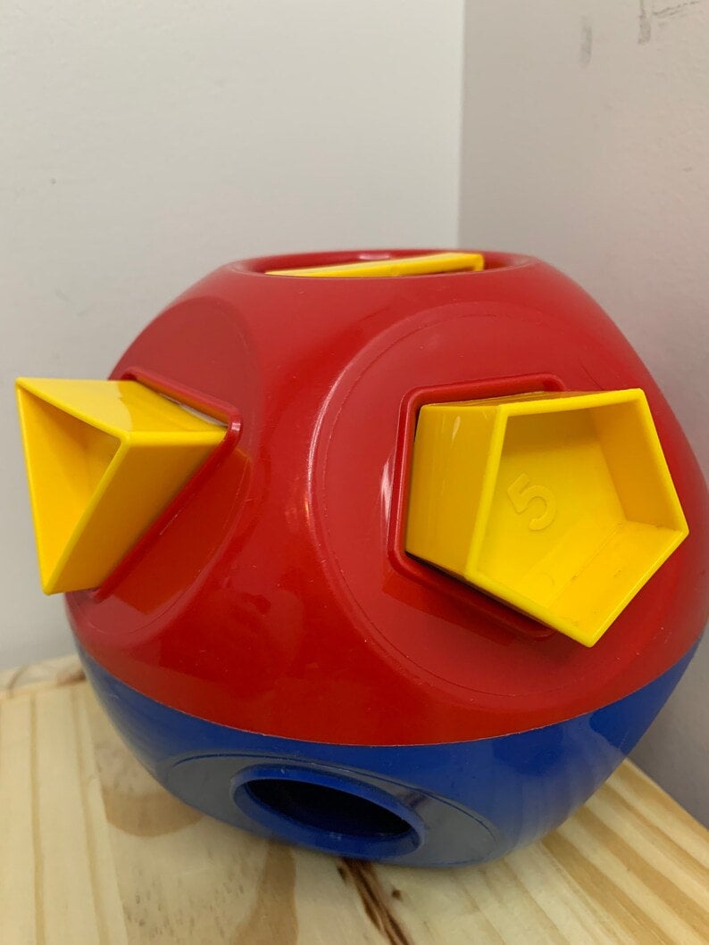 Vintage Tupperware Shape O Ball Complete Classic Tupper Toys Red and ...