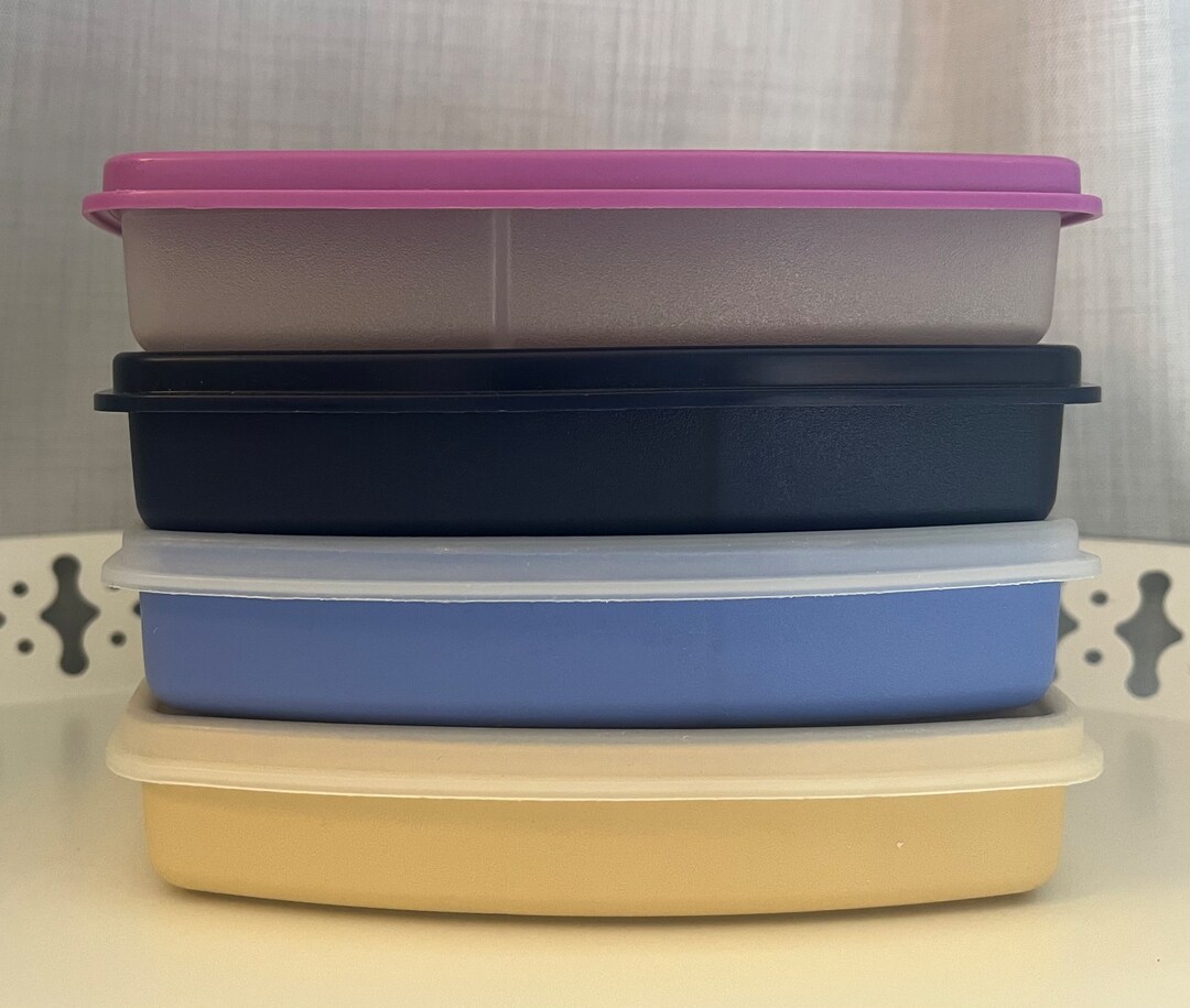 Vintage Tupperware Lunch / Snack Divided Container Packette Slim ...