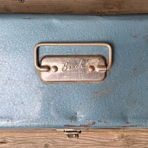 Vintage Patina Blue Metal Toolbox Beach Industries Smith Falls Ontario ...