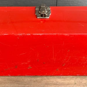 Vintage Mastercraft Red Toolbox With Removable Tray Metal Tool Box Made ...