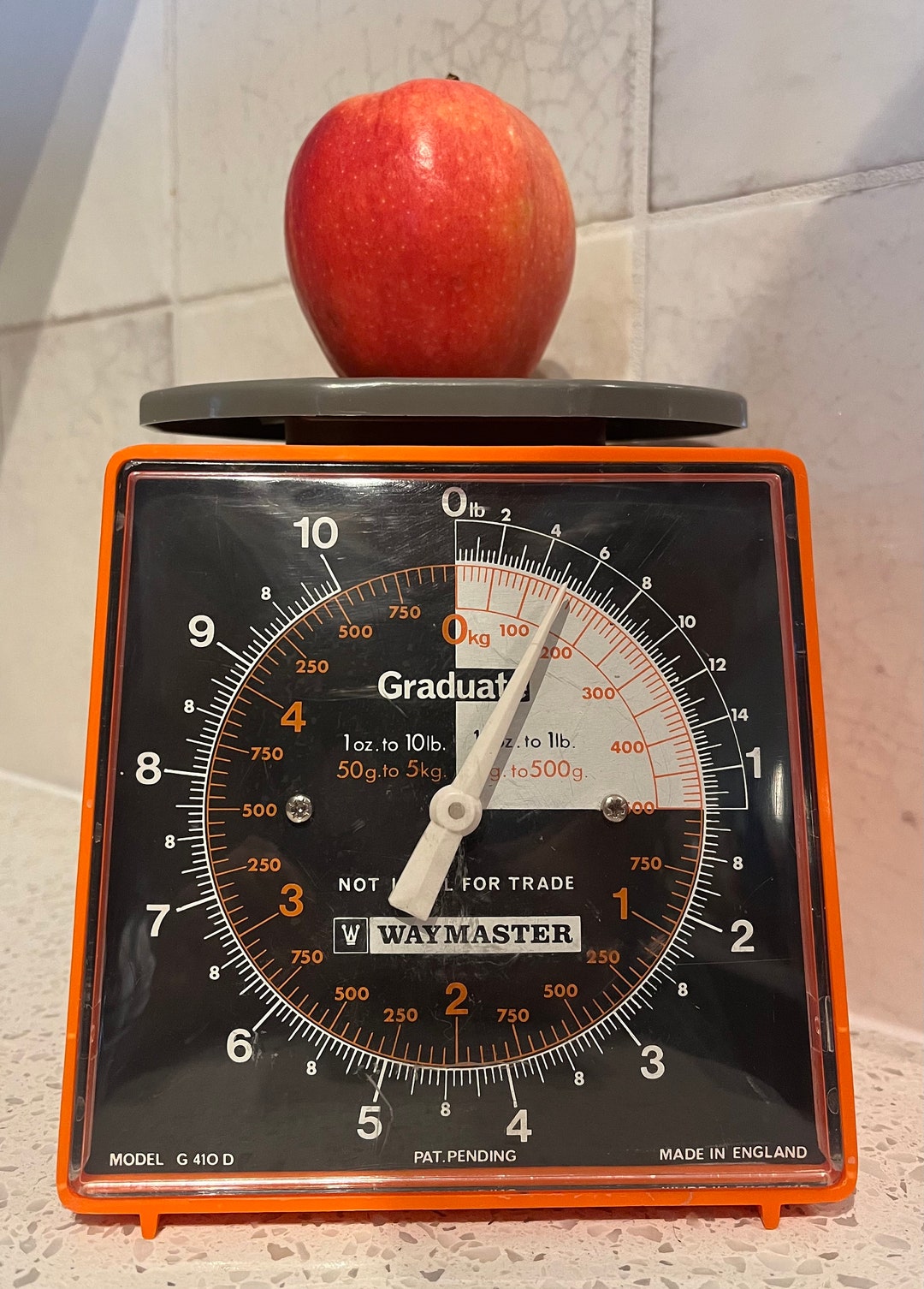 Vintage Waymaster Graduate Orange Kitchen Scale Model G 410 D Made in ...