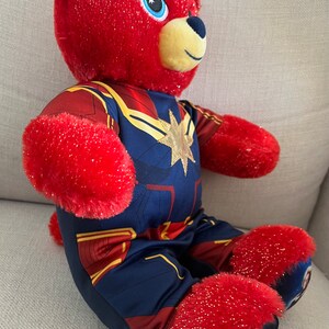 Build a Bear Captain Red Sparkly Bear With Outfit 16 Inch Teddy Bear ...