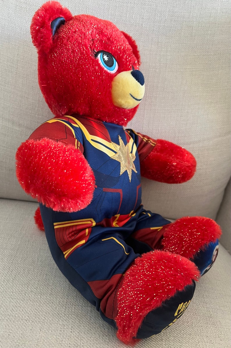 Build a Bear Captain Red Sparkly Bear With Outfit 16 Inch Teddy Bear ...