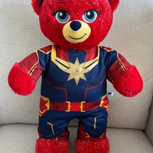 Build a Bear Captain Red Sparkly Bear With Outfit 16 Inch Teddy Bear ...