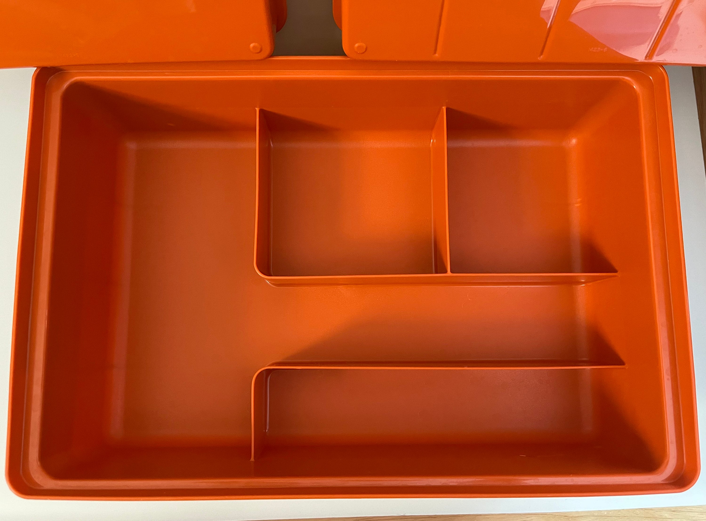 Vintage Tupperware Tuppercraft Organizer With Aged Lid Burnt Orange ...