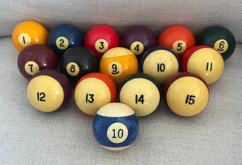 Vintage Billiards Pool Balls Each Sold Separately MCM Bakelite Pool ...