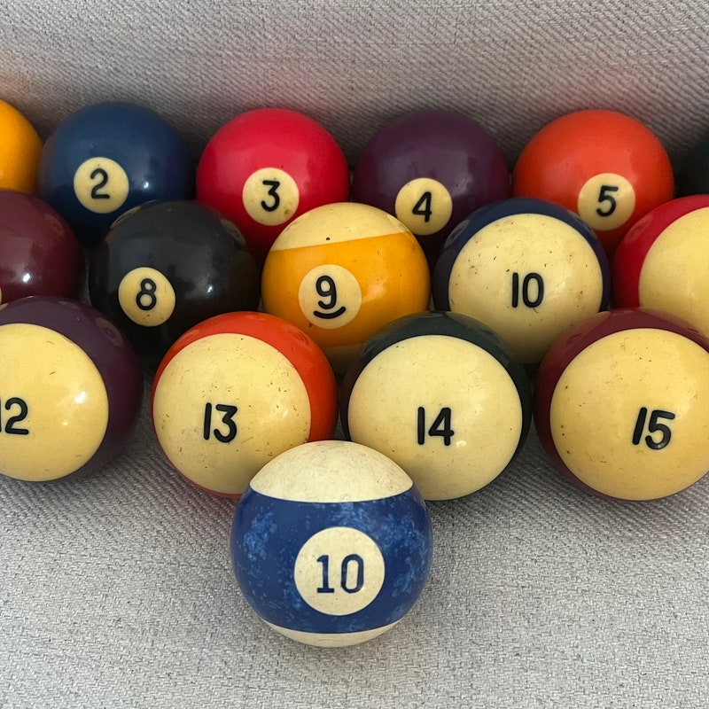Vintage Pool Balls - Etsy