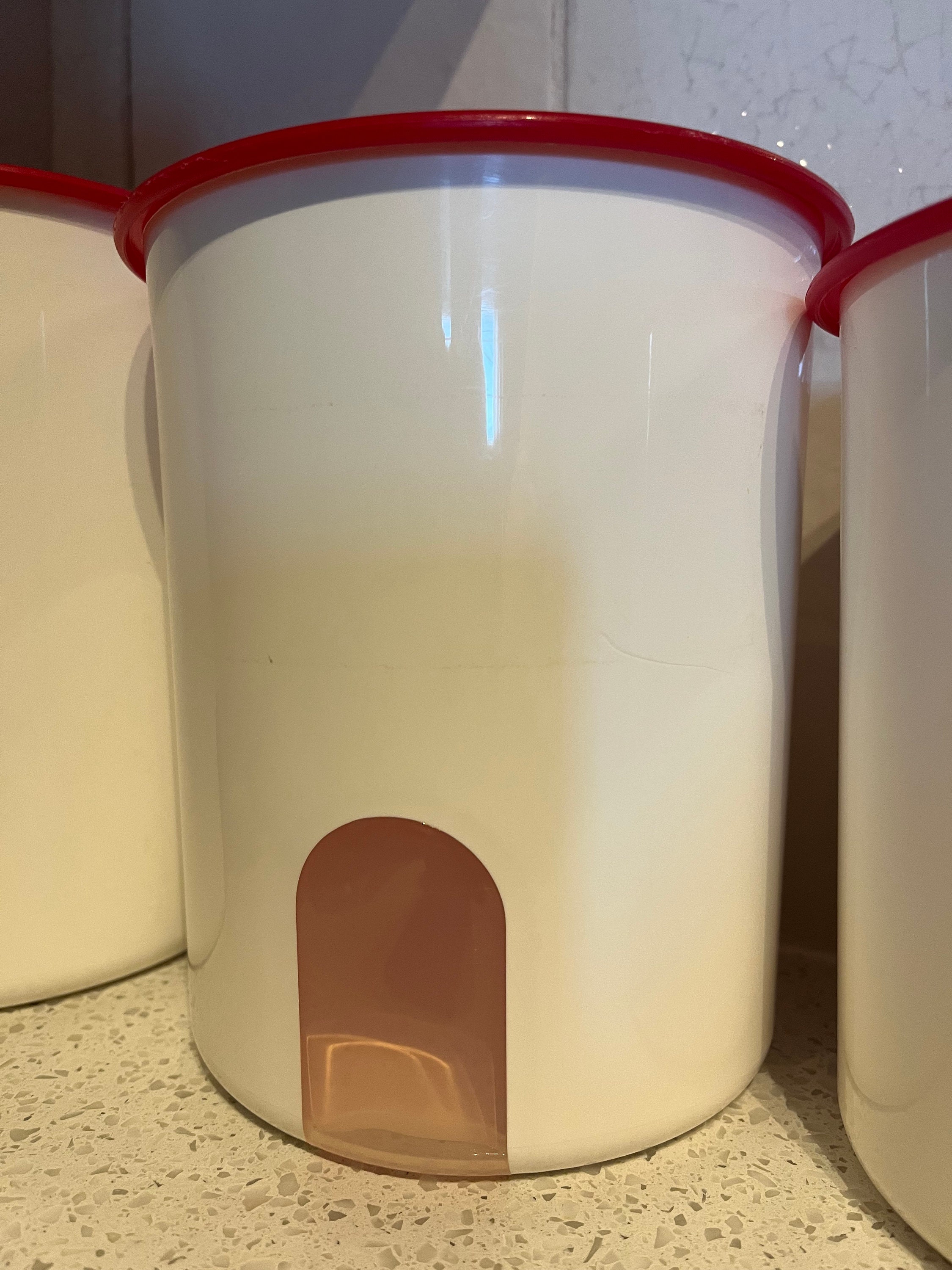 Tupperware One Touch Canister Set of 4 White With Viewing Panels and ...