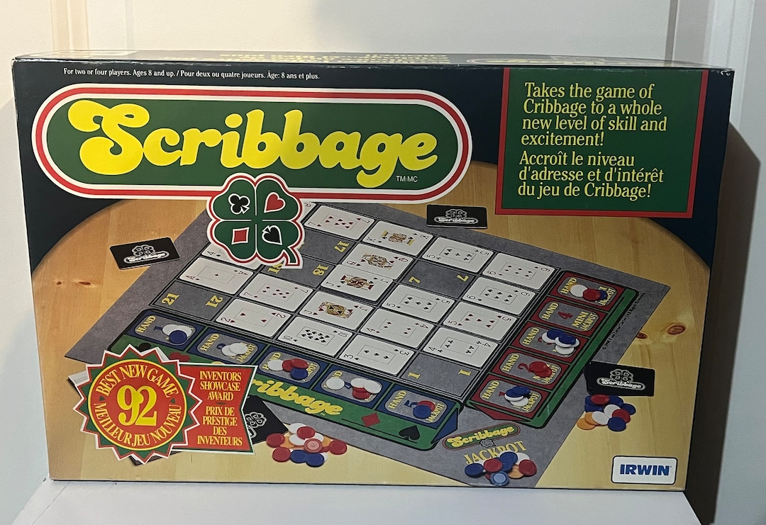 Vintage Board Game Scribbage by Irwin Toys 1990 2-4 Players Ages 8 and ...