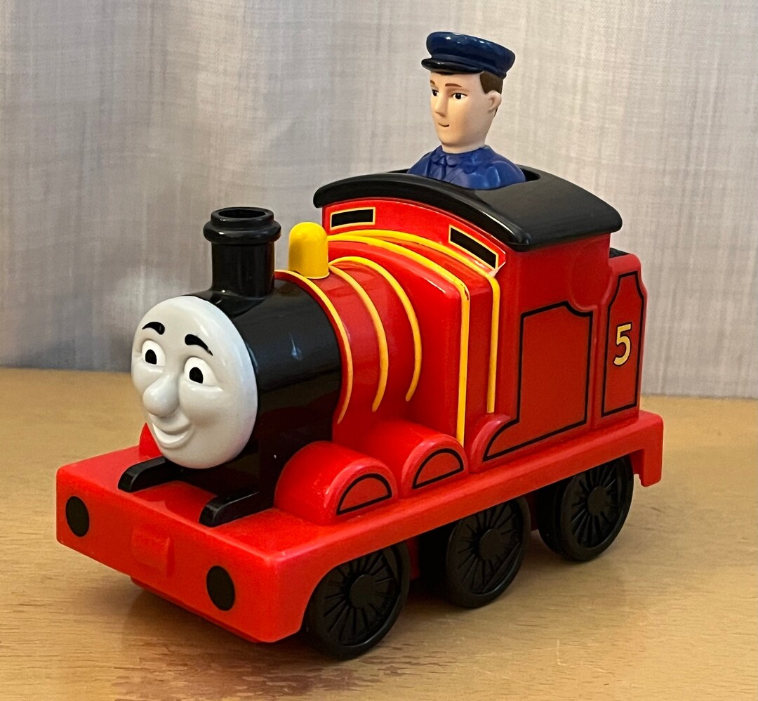 Thomas & Friends “james” Train With Conductor Large Toy Train - Etsy