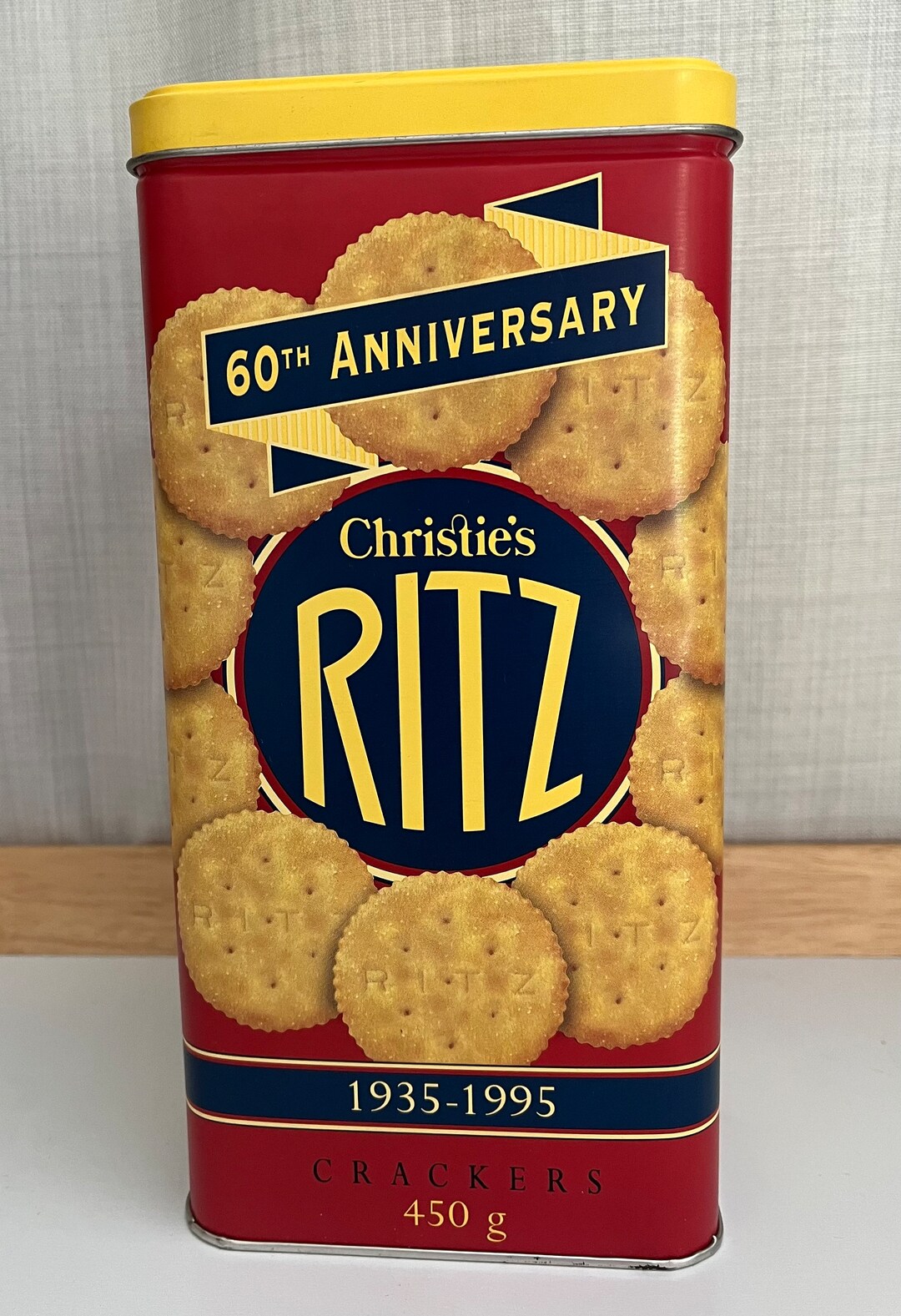 Vintage Christies Ritz Cracker Tin Biscuits 60th Anniversary 1935 1965 ...