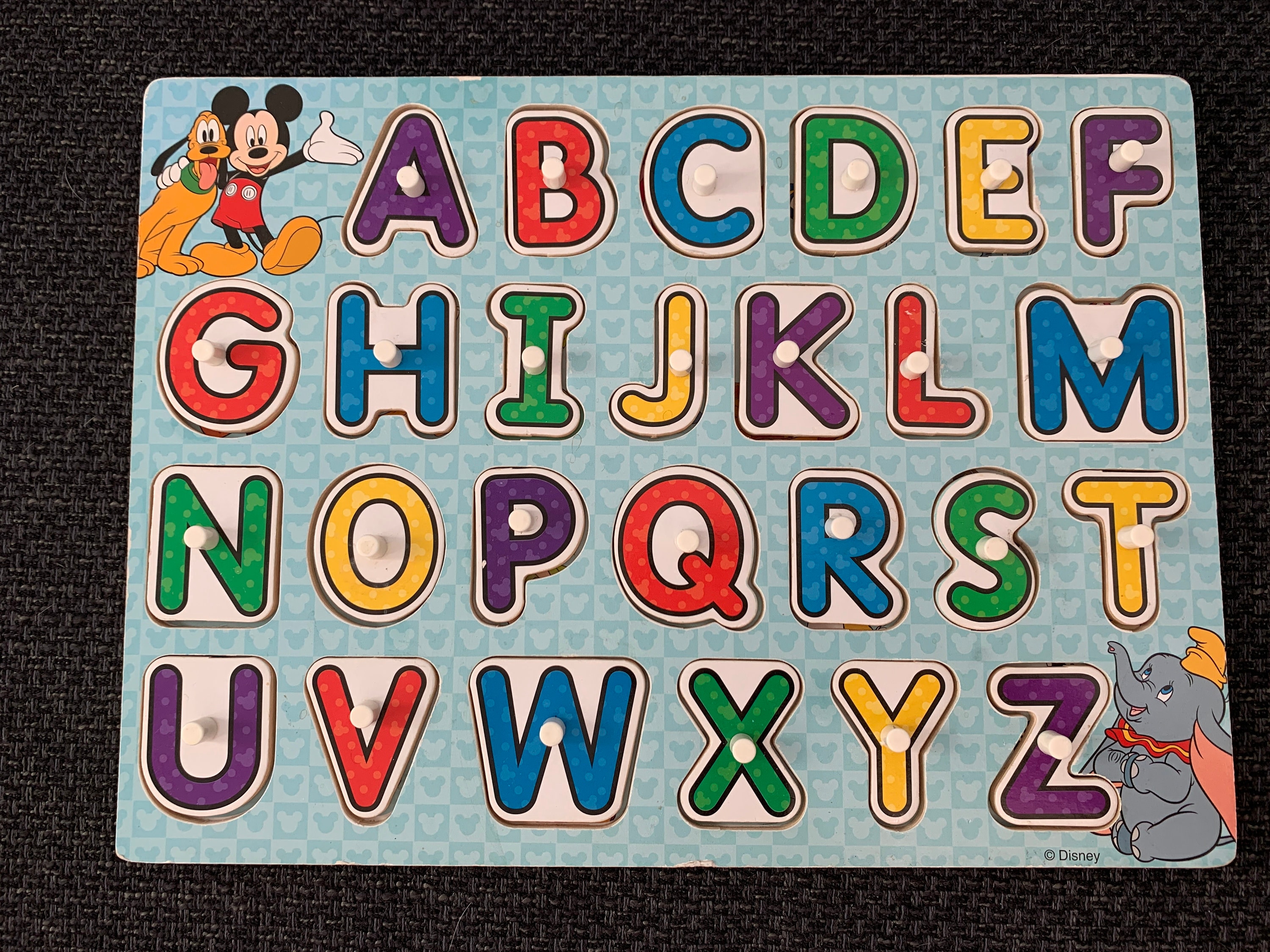 Melissa & Doug Disney Classics Wooden Alphabet Puzzle Educational Toy ...