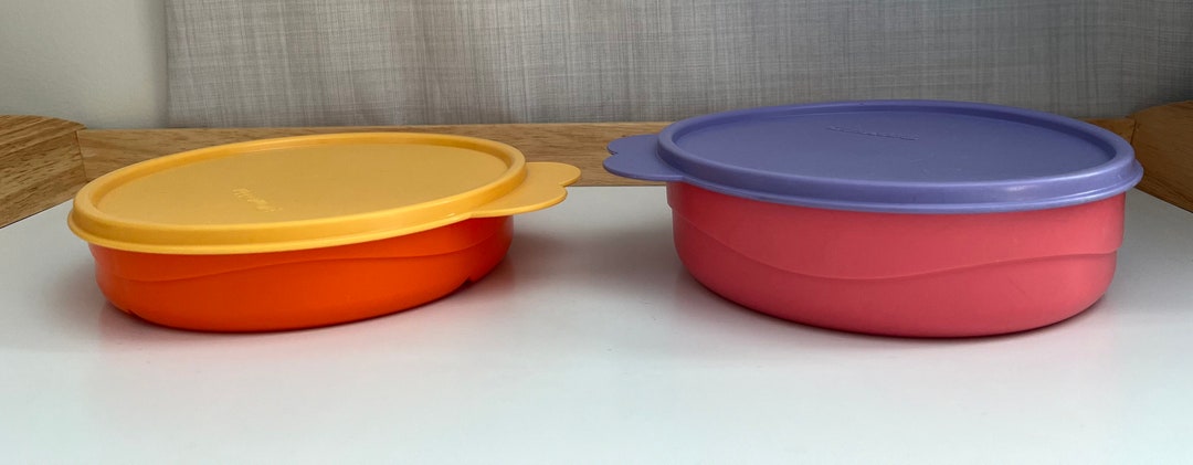 Vintage Tupperware Reusable Bowl With Lid Divided Dish for Kids Pink ...