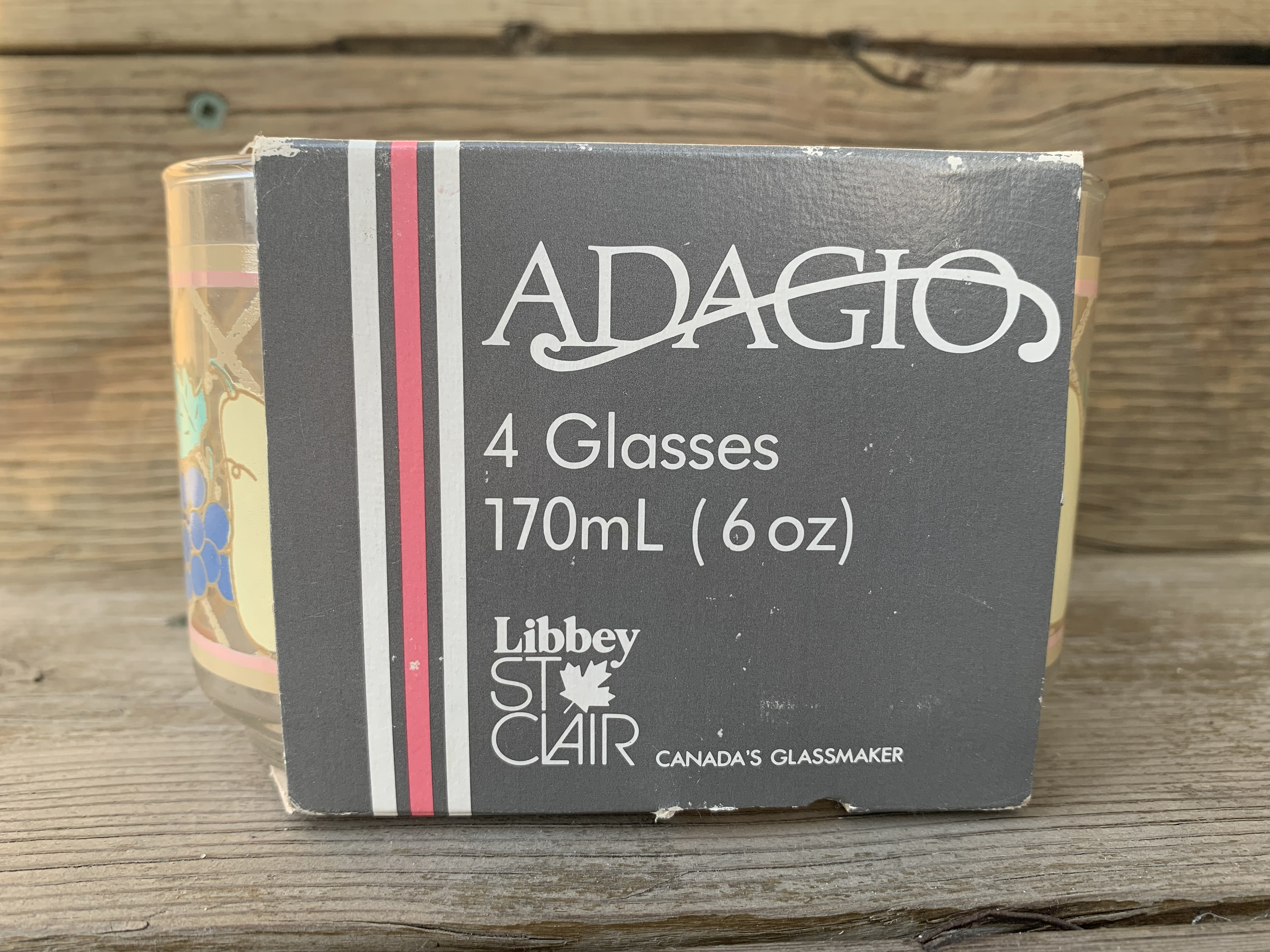 1980s Vintage Original Package Set of 4 Libbey St Clair adagio 170ml 6oz Drinking Glasses - Etsy
