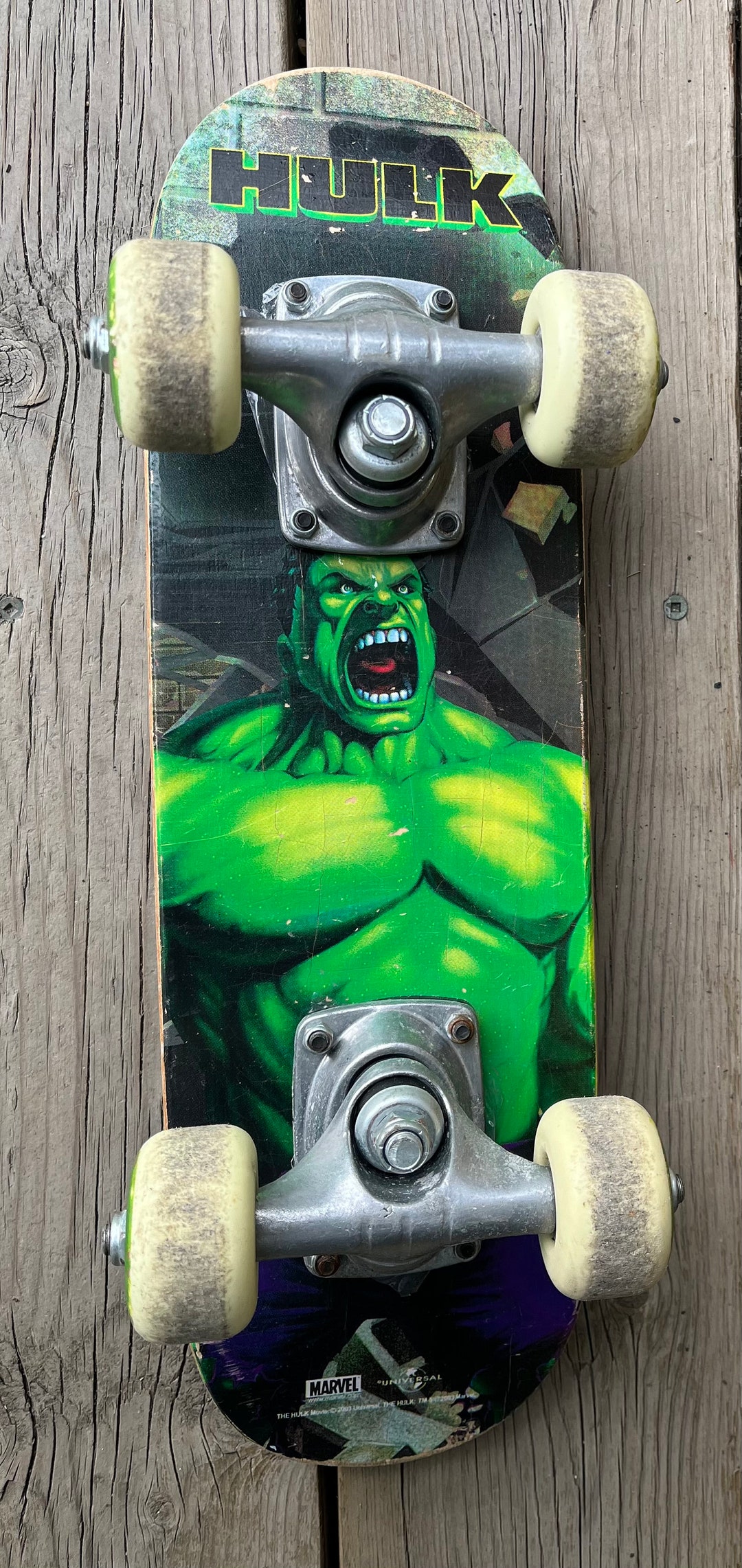 Vintage 2003 the Incredible Hulk Skateboard Marvel Comics Wheeled ...