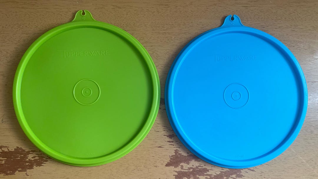 Vintage Tupperware “C” Tab Lid 6” Replacement Seal Choose From Green or ...