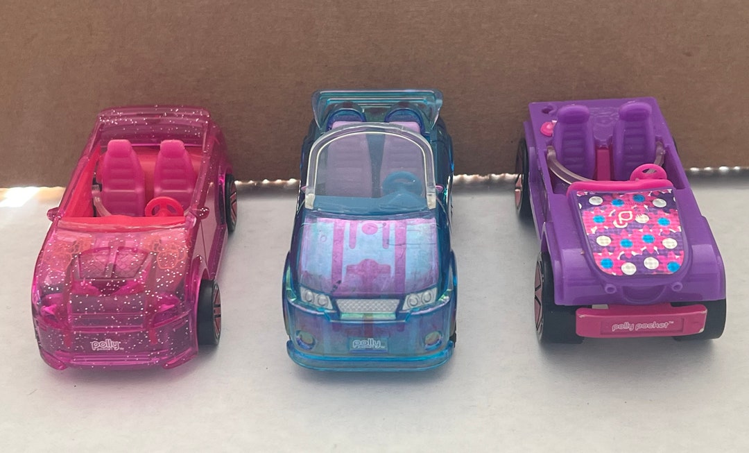 Mattel Polly Pocket Doll Cars & Jeep Lot of 3 Pink Purple Blue - Etsy