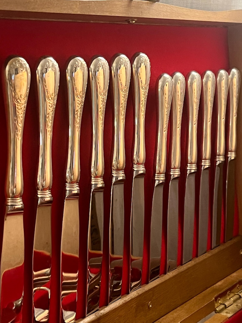 Birks Regency Silver Plate Silverware Set, Queen Mary, 58 Pieces in ...