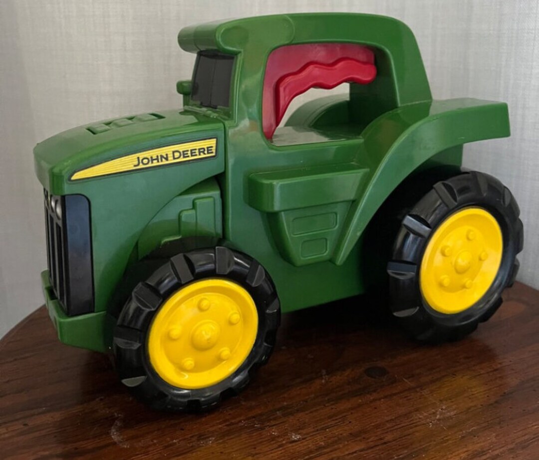 Kids John Deere Tractor Flashlight Farm Toy With Rolling Wheels Battery ...