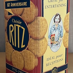Vintage Christies Ritz Cracker Tin Biscuits 60th Anniversary 1935 1995 ...