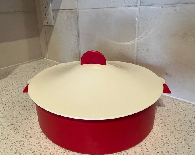 Tupperware Steamer Cherry Red and White 3 Piece Set 3592A / 3067A ...