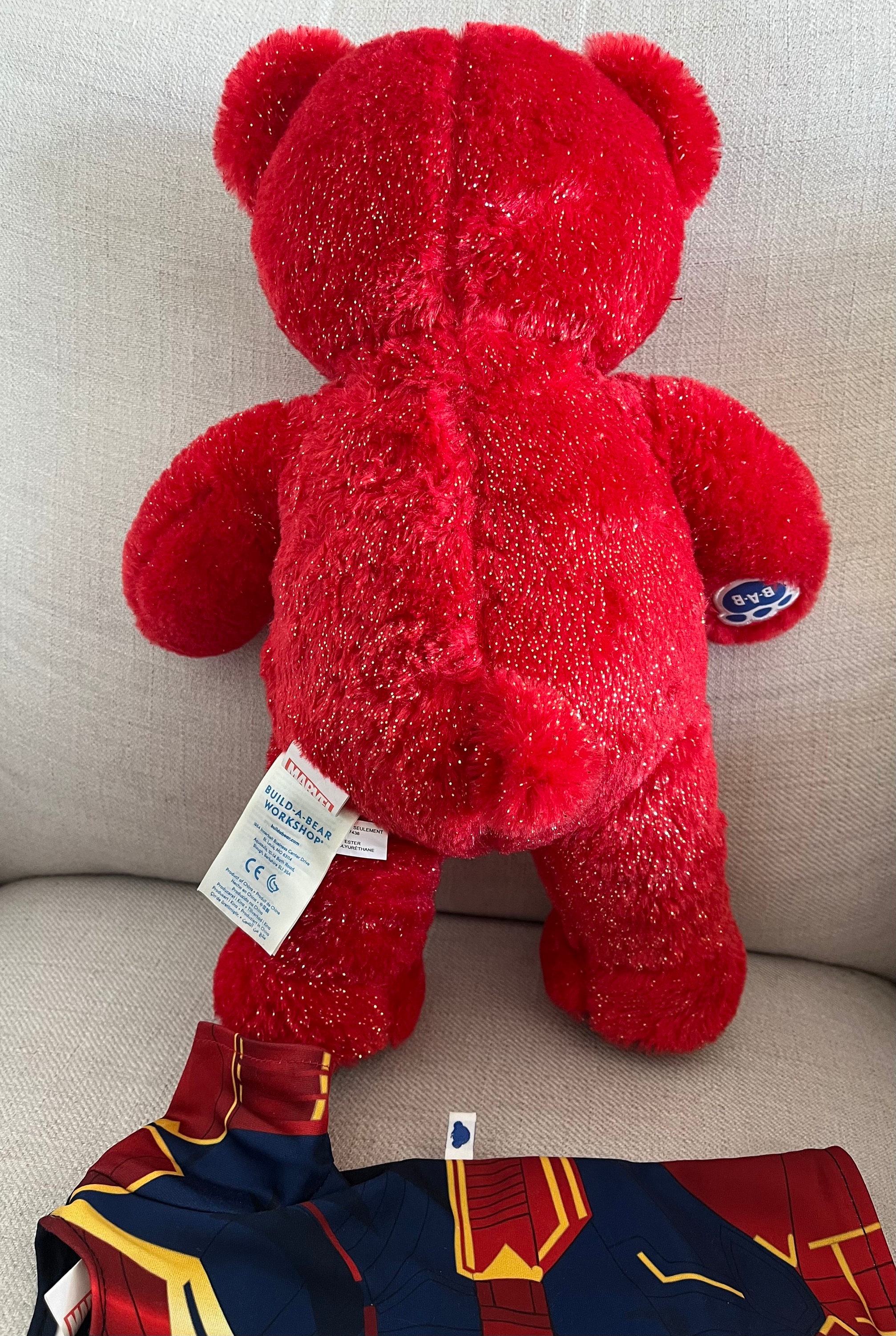 Build a Bear Captain Red Sparkly Bear With Outfit 16 Inch Teddy Bear ...