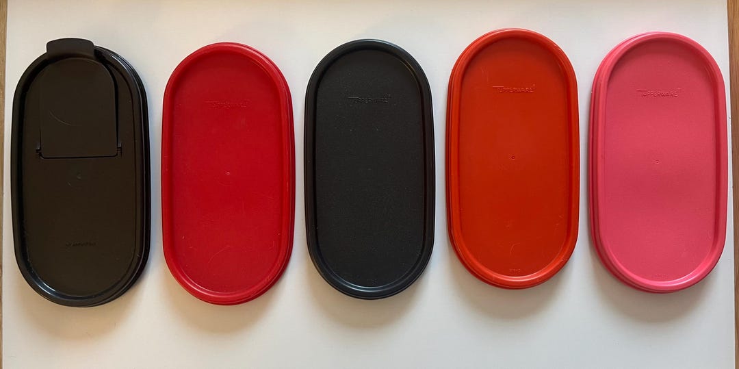 Tupperware Modular Mates Replacement Lids 1616. Black Flip Top Numbers ...