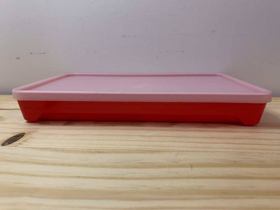 Vintage Tupperware Paprika Red Meat Keeper Deli Food Storage Container ...