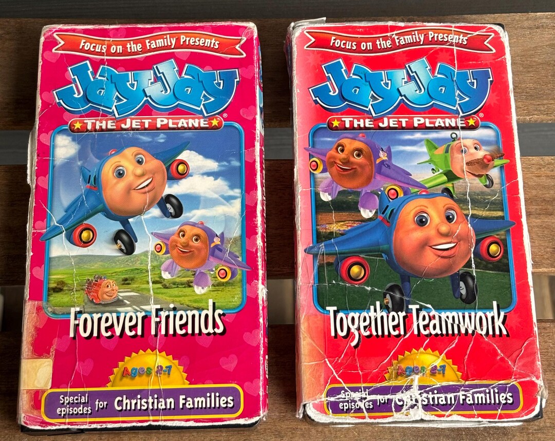 Vintage Set of VHS Tapes Jay Jay the Jet Plane Christian Cartoon ...